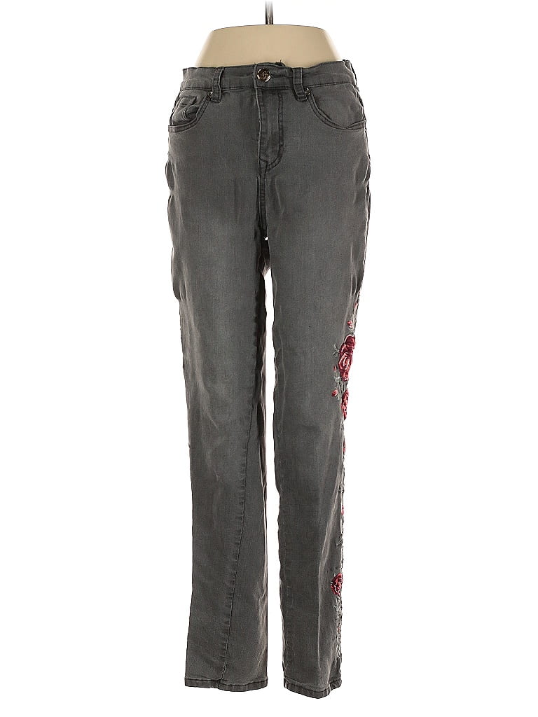DG^2 by Diane Gilman Graphic Gray Jeans Size 4 (tall) - 55% off | ThredUp