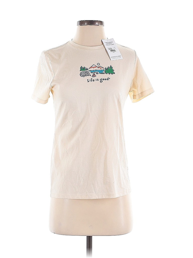 Life Is Good 100% Cotton Ivory Short Sleeve T-Shirt Size XS - 41% off ...