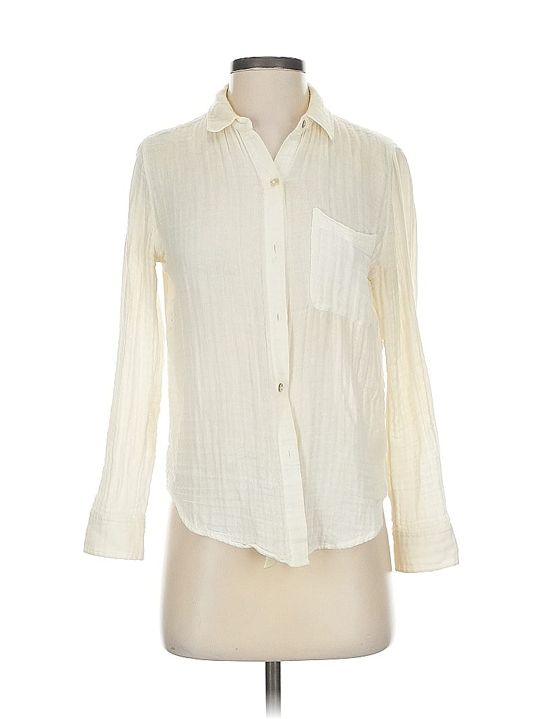 Rails 100% Cotton Ivory Long Sleeve Button-Down Shirt Size XS - 75% off | ThredUp