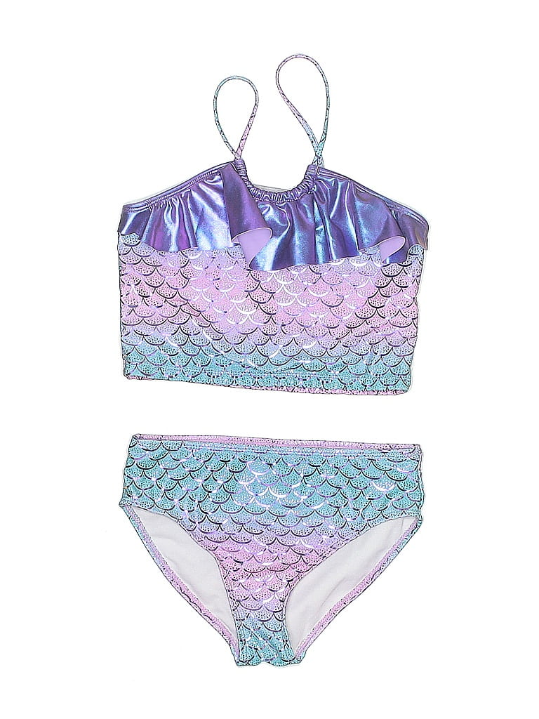 Btween Metallic Purple Two Piece Swimsuit Size 10 - 56% off | ThredUp