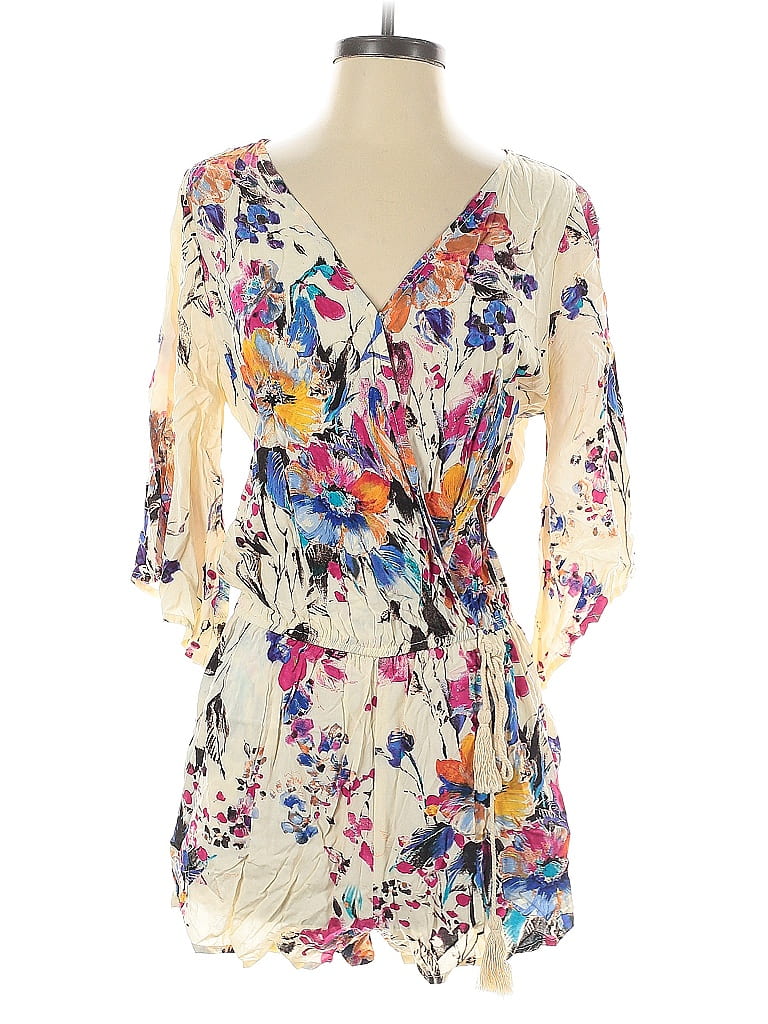 Umgee Floral Ivory Romper Size S - 67% off | ThredUp