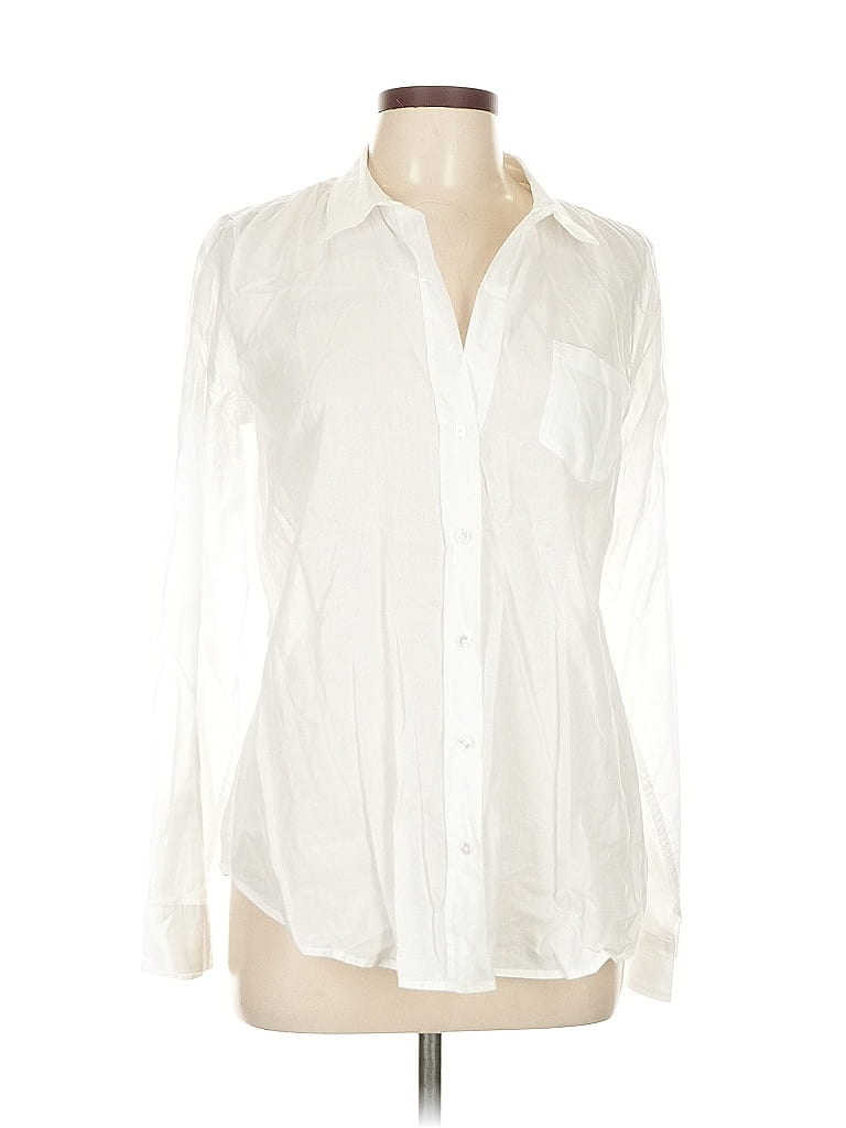 Lilly Pulitzer 100% Cotton Ivory Long Sleeve Button-Down Shirt Size L - 64% off | ThredUp