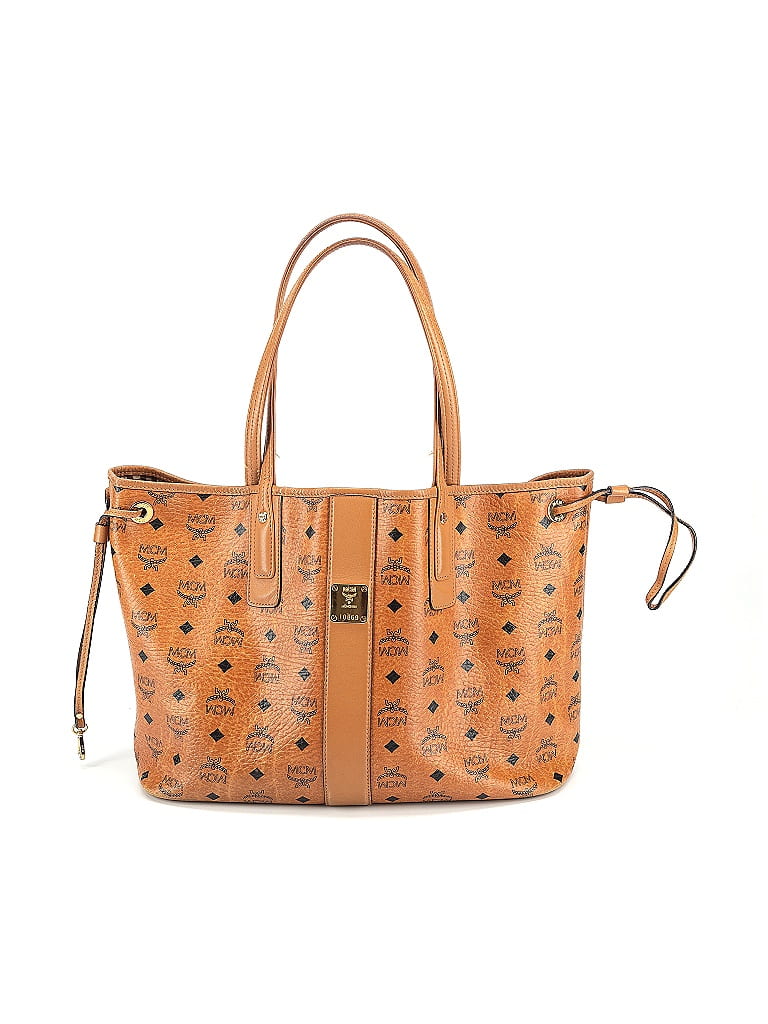 MCM Stars Tan Brown Visetos Liz Reversible Shopper Tote One size - 69% ...