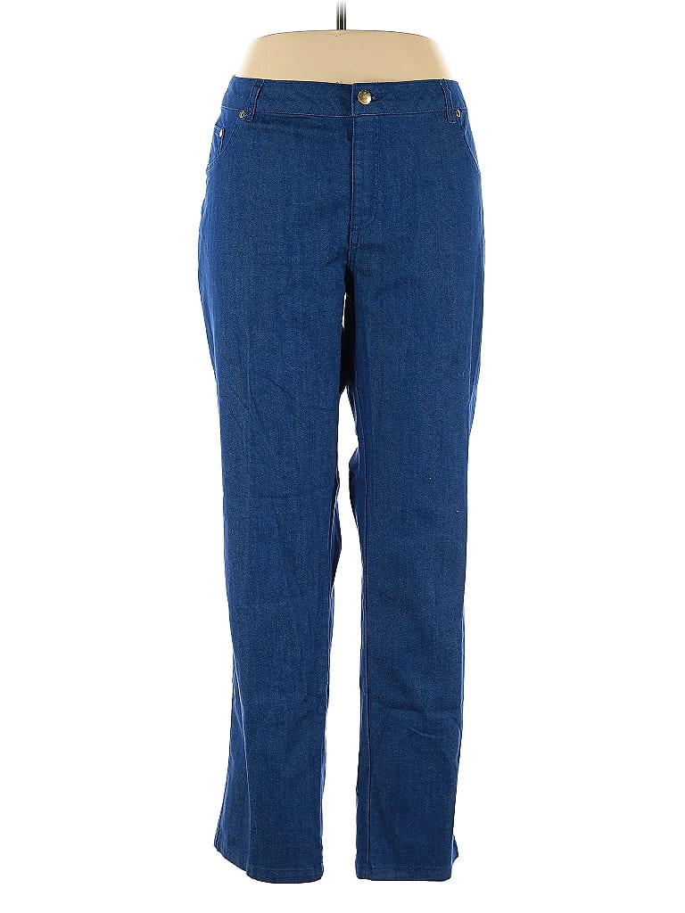 IMAN Tweed Blue Jeans Size 1X - 62% off | ThredUp