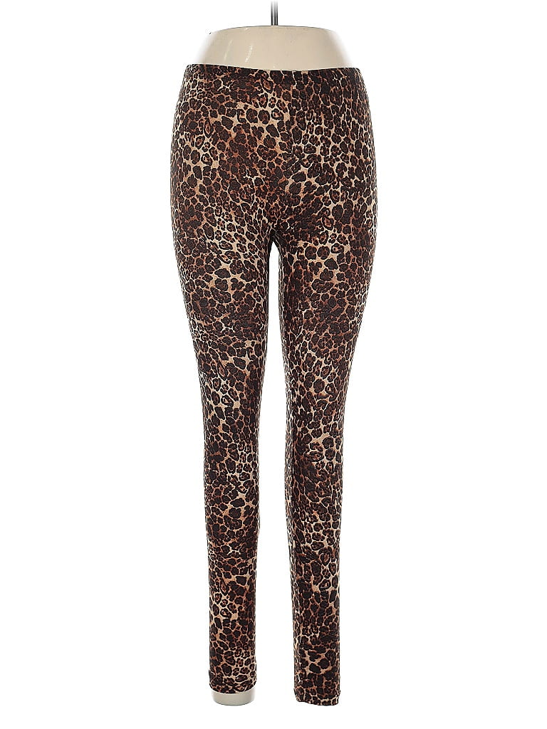 Bobbie Brooks Animal Print Brown Leggings Size L - 23% off | ThredUp