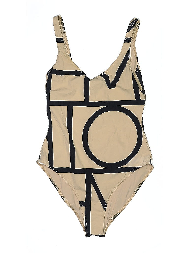 Totême Graphic Tan One Piece Swimsuit Size XL - 41% off | ThredUp