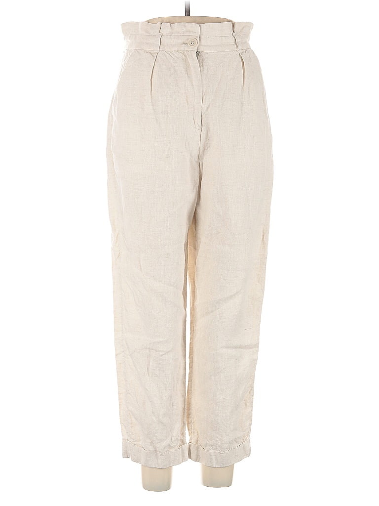 Los Angeles Atelier & Other Stories 100% Linen Ivory Linen Pants Size ...