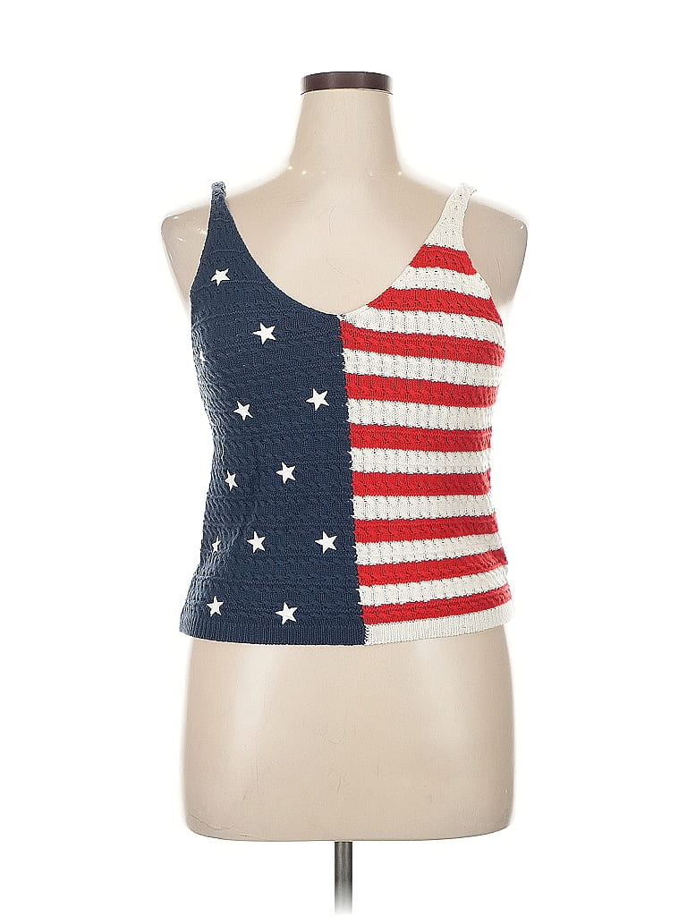 Moon & Madison Red Blue Sleeveless Top Size XL - 42% off | ThredUp