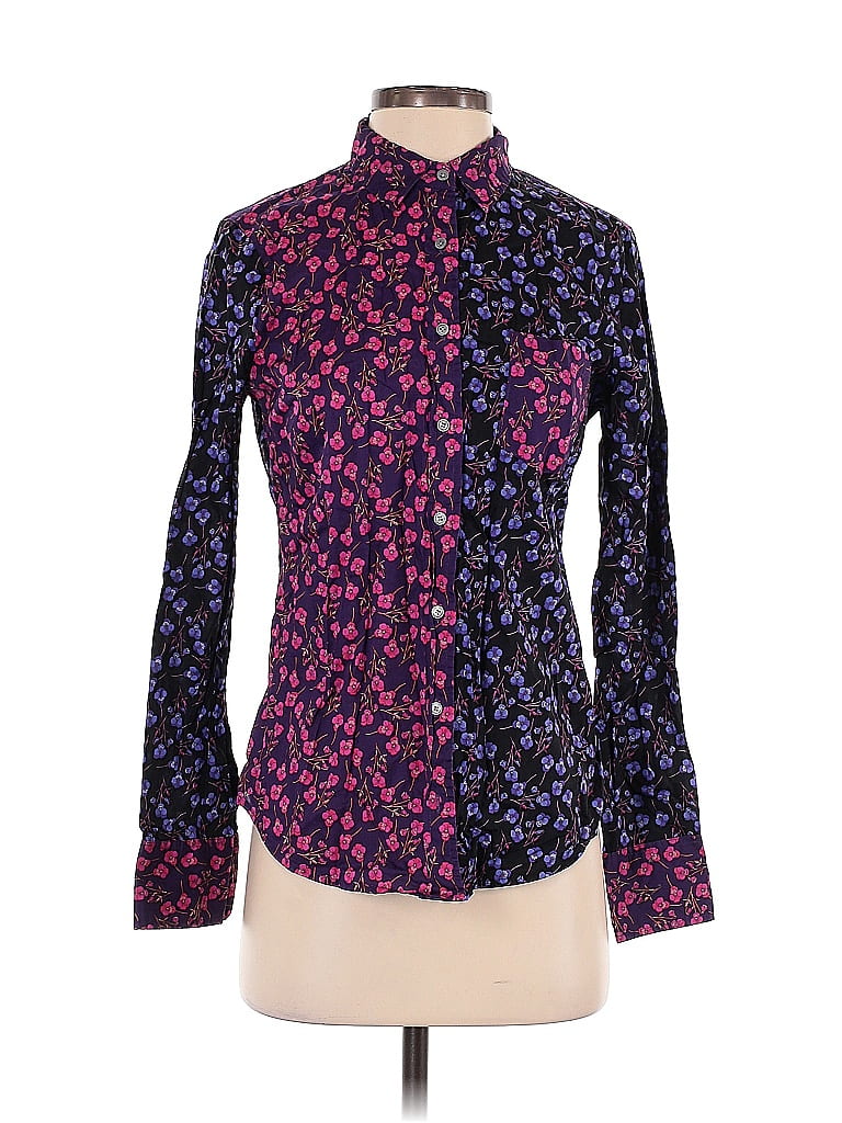 Liberty Art Fabrics for J.Crew 100% Cotton Floral Purple Long Sleeve Blouse Size 4 - 82% off ...