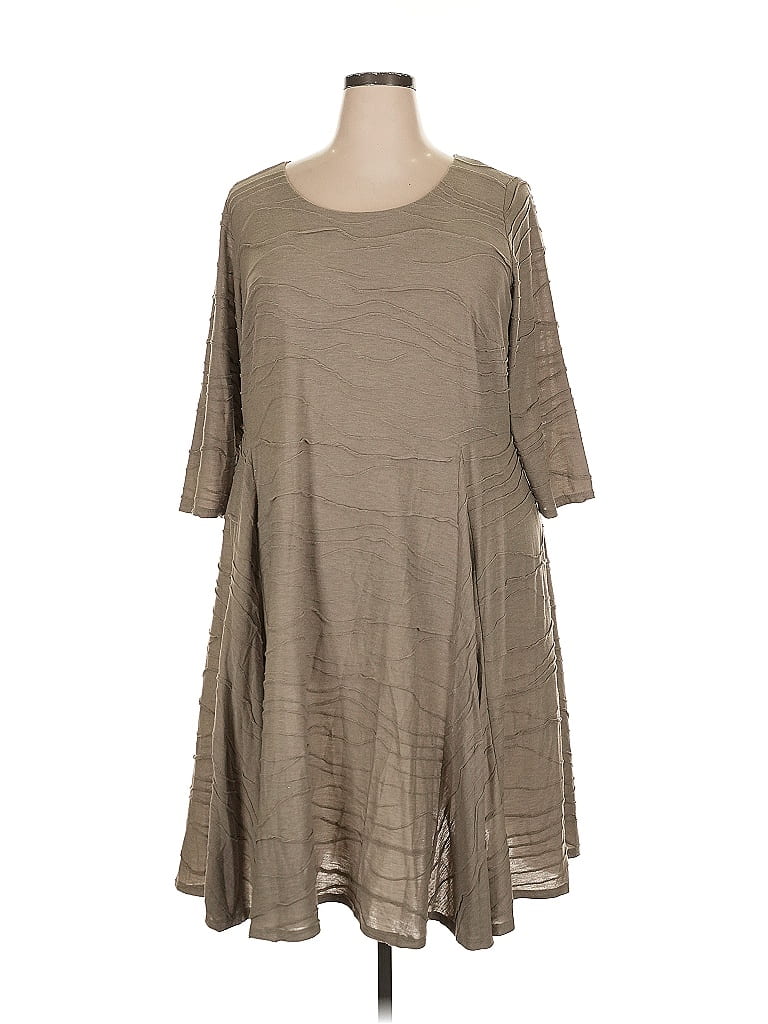 Cj Banks Solid Tan Casual Dress Size 22 - 63% off | ThredUp