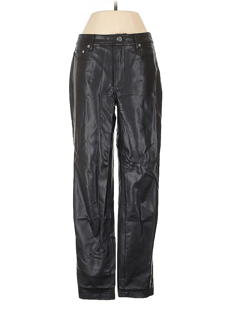 River Island 100% Polyurethane Black Faux Leather Pants Size S - 52% ...