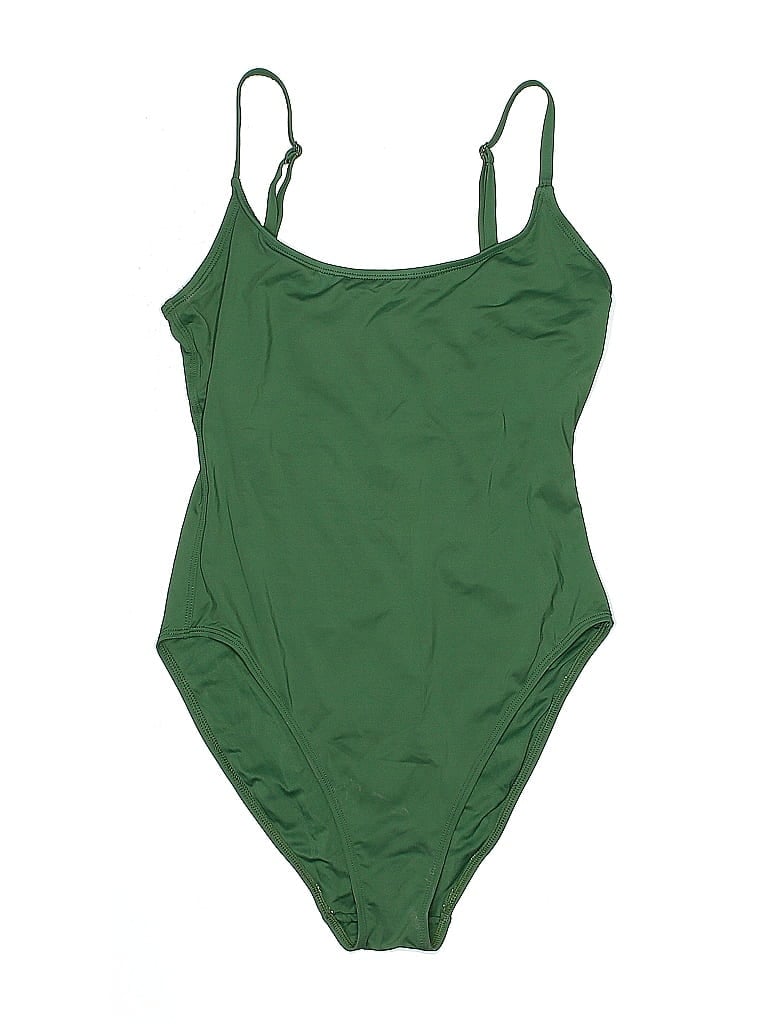 Andie Solid Green One Piece Swimsuit Size M (tall) - 56% off | ThredUp