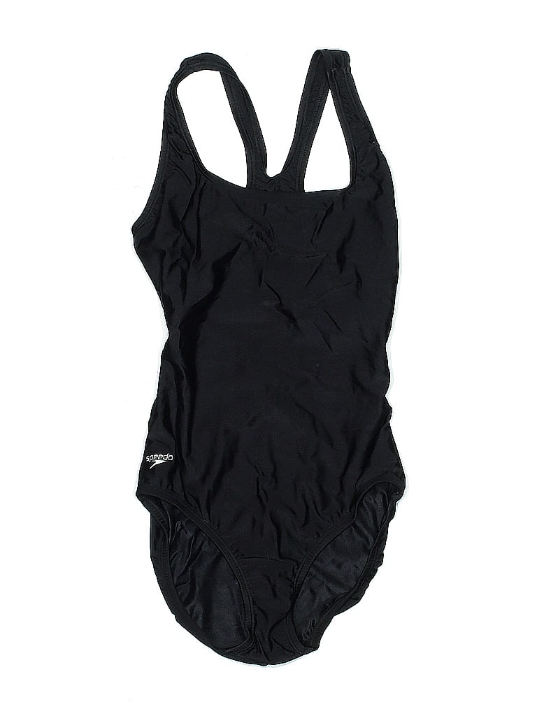 Speedo Graphic Black One Piece Swimsuit Size 8 - 42% off | ThredUp