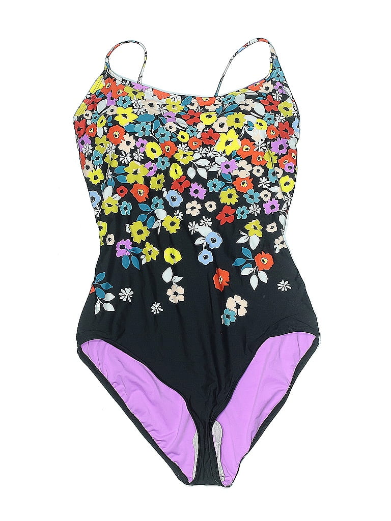Anne Cole Floral Purple One Piece Swimsuit Size 14 - 48% off | ThredUp