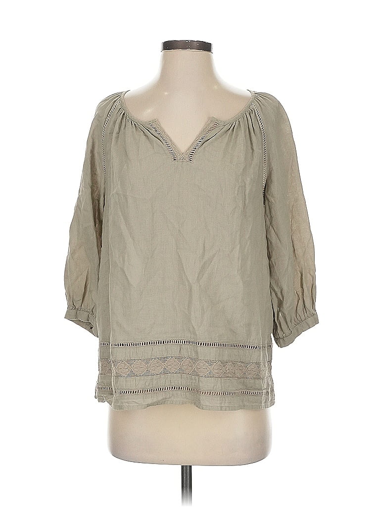 J.Jill Tan 3/4 Sleeve Blouse Size S (petite) - 71% off | ThredUp
