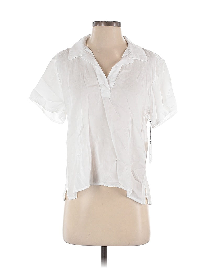 Bella Dahl White Short Sleeve Blouse Size S - 71% off | ThredUp