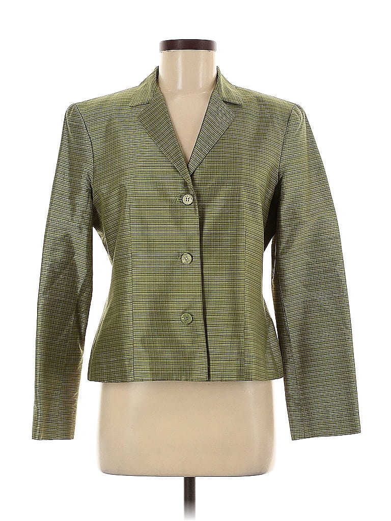 Jones New York 100% Silk Green Silk Blazer Size 8 - 75% off | ThredUp