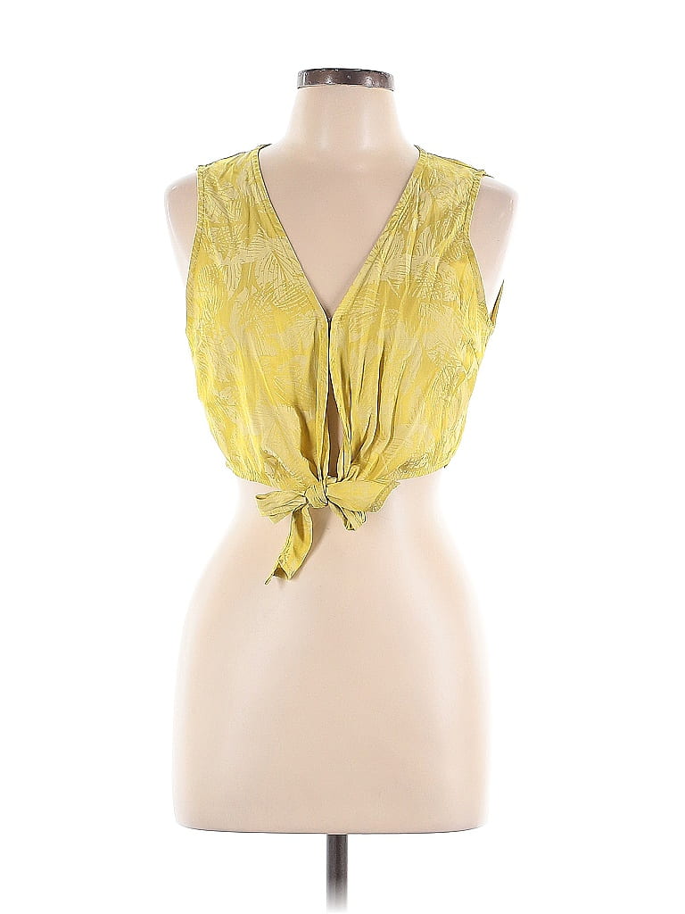 Endless Blu Yellow Sleeveless Blouse Size L - 73% off | ThredUp