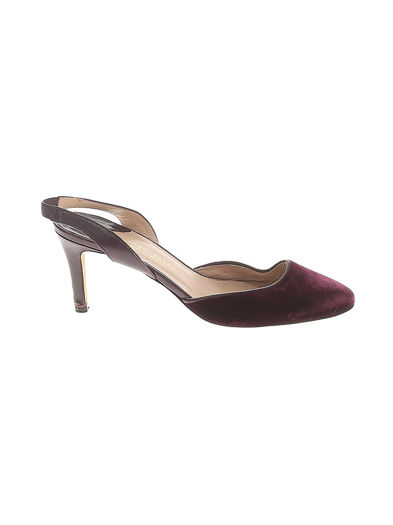 Carmen Salas Color Block Burgundy Purple Heels Size EU 40 - 73% off ...