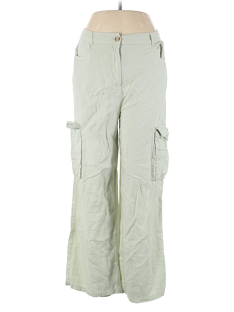 Sincerely Jules Green Linen Pants Size L - 74% off | ThredUp