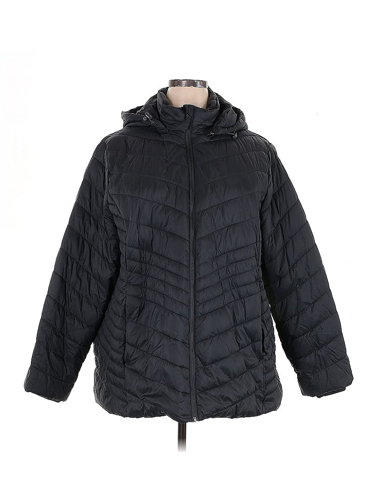 Xersion 100% Nylon Solid Black Snow Jacket Size 3X - 47% off | ThredUp