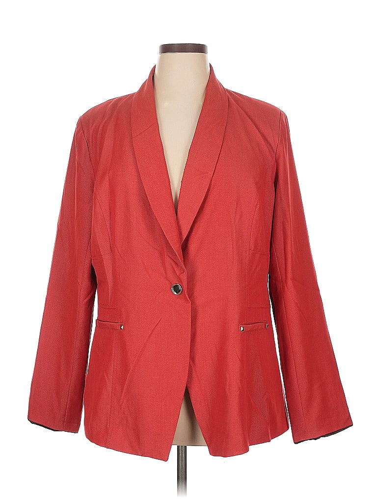 IMAN Red Blazer Size 1X - 70% off | ThredUp