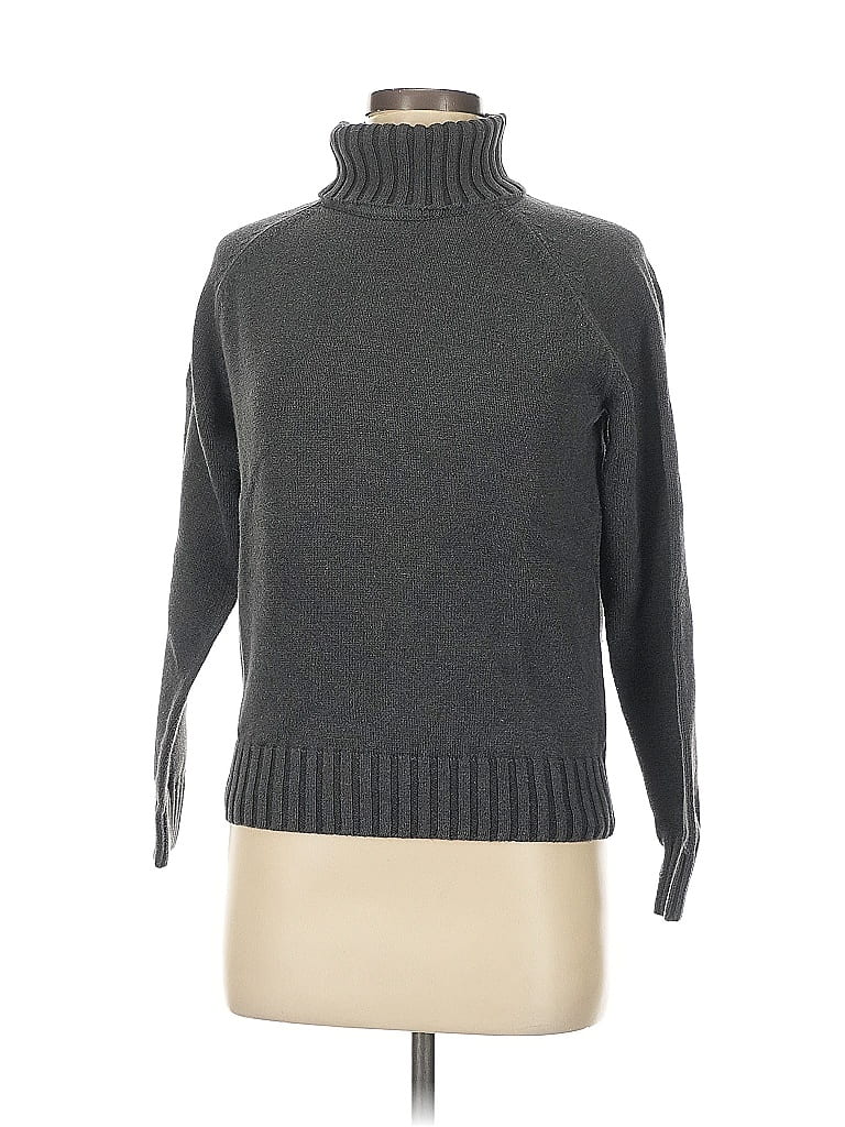 Jeanne Pierre 100% Cotton Gray Turtleneck Sweater Size L - 48% off ...