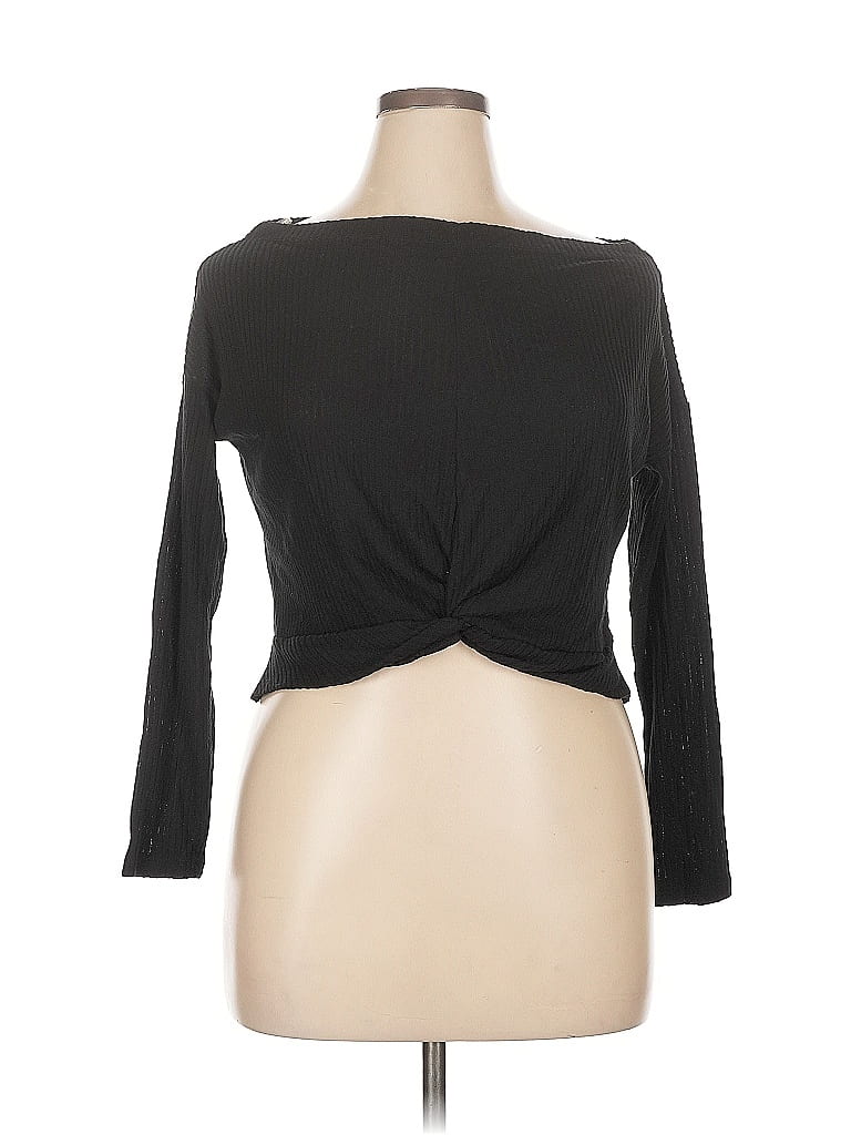 Fashion Nova Black Long Sleeve Top Size XL - 26% off | ThredUp