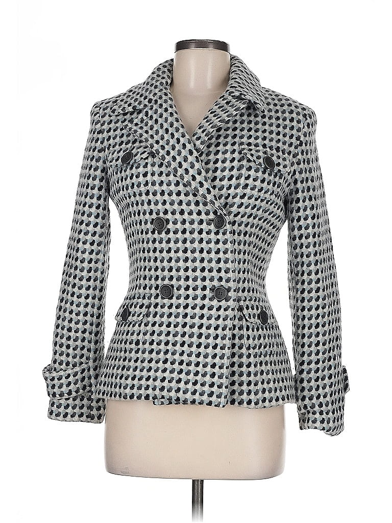 Etcetera 100% Acetate Houndstooth Gray Blazer Size 6 - 46% off | ThredUp