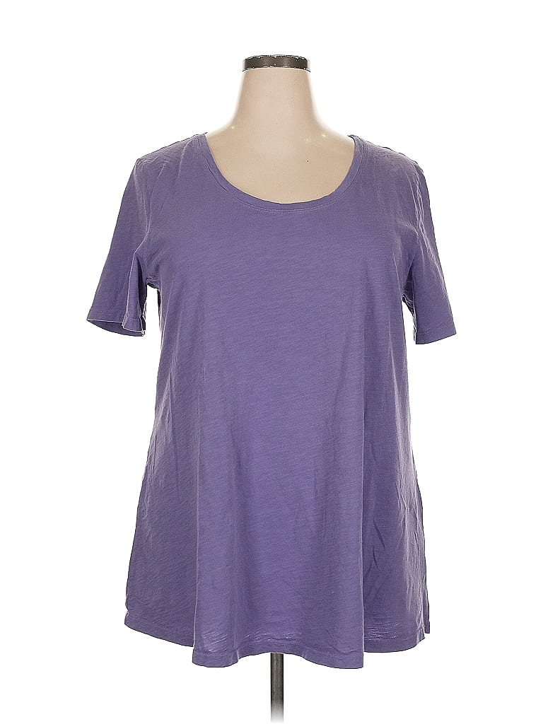 Flax 100% Cotton Purple Short Sleeve T-Shirt Size 18 - 68% off | ThredUp