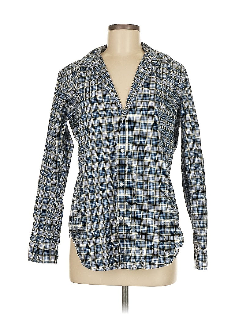 Frank & Eileen 100% Cotton Plaid Blue Long Sleeve Button-Down Shirt Size M - 75% off | ThredUp