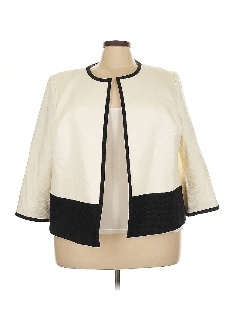 Talbots Color Block Ivory Jacket Size 24 - 75% off | ThredUp