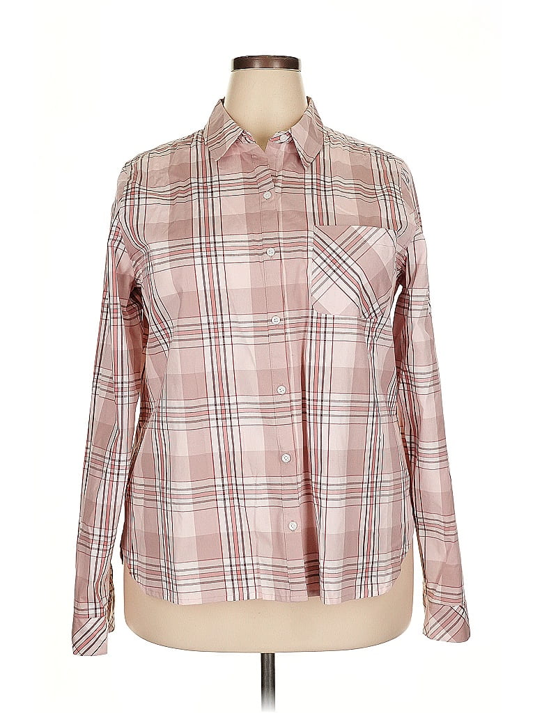 Croft & Barrow Plaid Pink Long Sleeve Button-Down Shirt Size XXL - 54% off | ThredUp