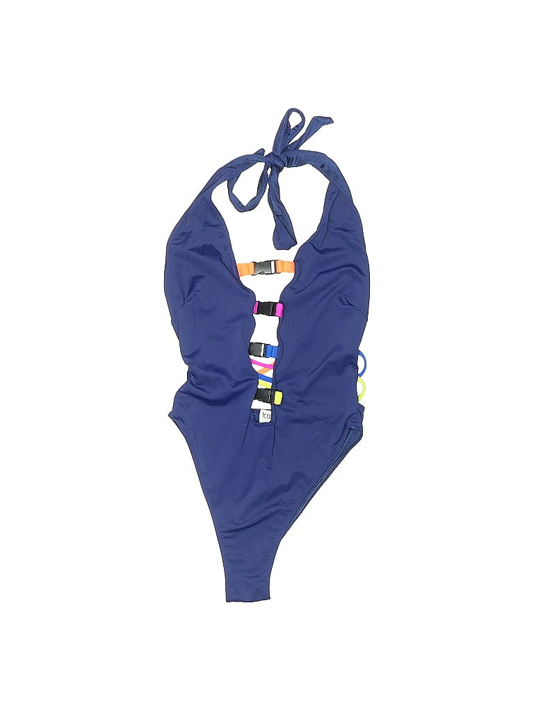Icon Swim Solid Blue One Piece Swimsuit Size XS - 60% off | ThredUp