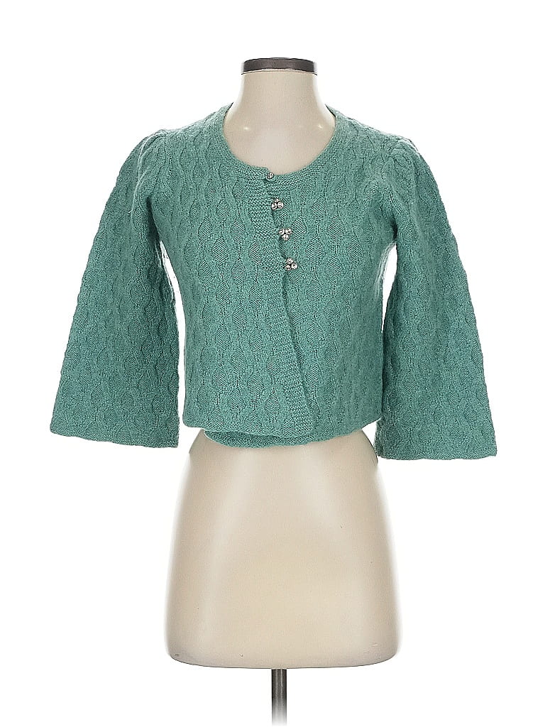 Charlie & Robin 100% Wool Teal Wool Cardigan Size XS - 75% off | ThredUp