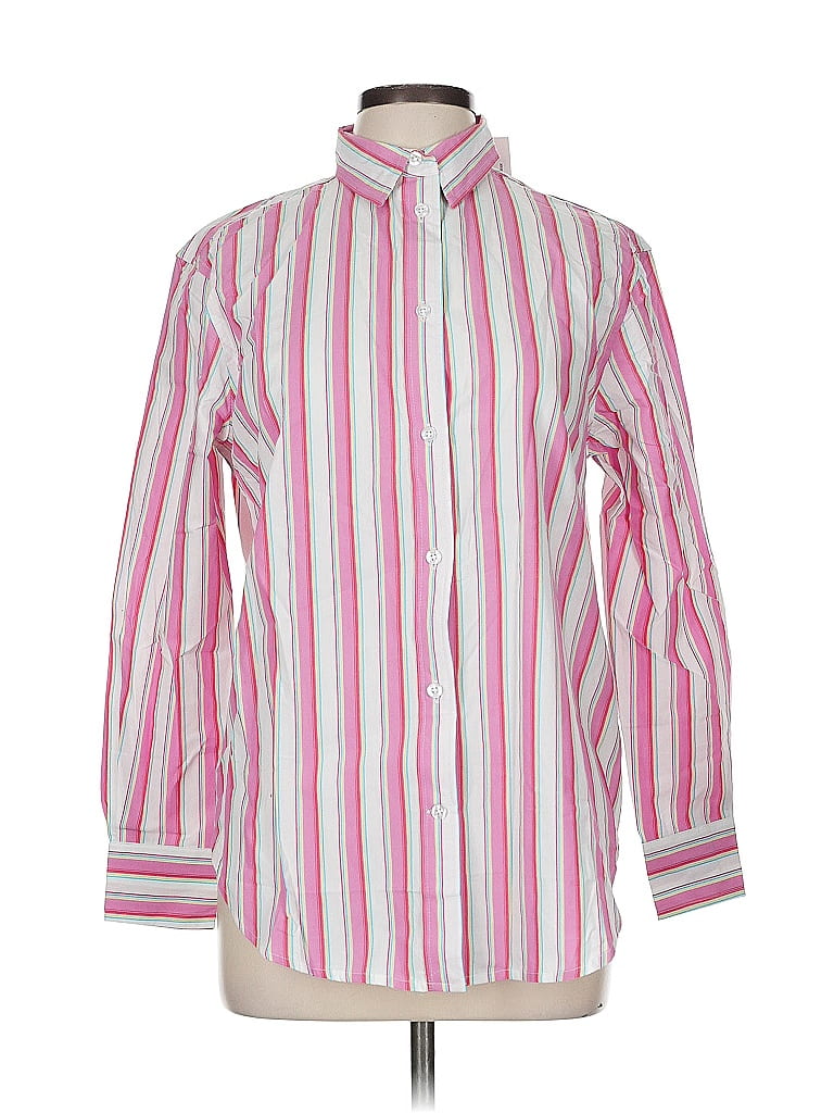 Glassons Stripes Pink Long Sleeve Button-Down Shirt Size 6 - 57% off | ThredUp