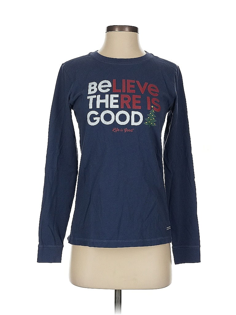 Life Is Good 100% Cotton Blue Long Sleeve T-Shirt Size XS - 43% off ...