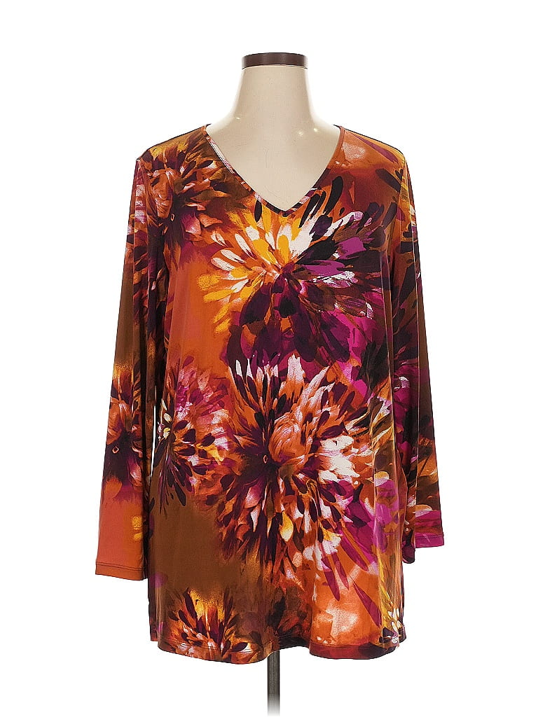 Susan Graver Brown 3/4 Sleeve Blouse Size XL - 65% off | ThredUp