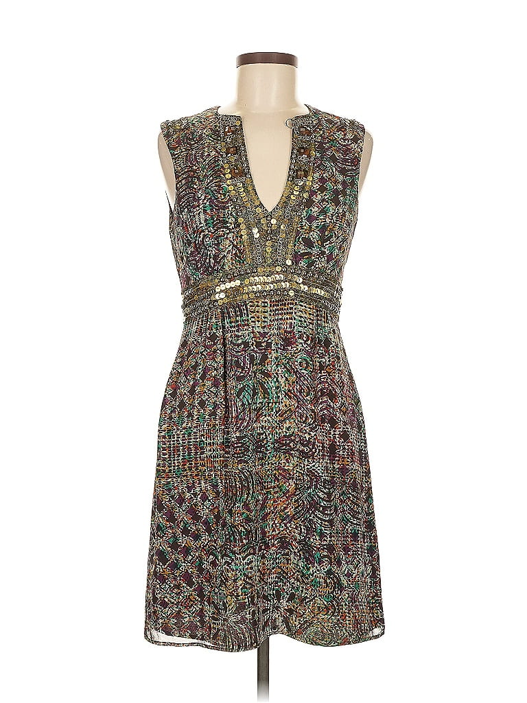 Nanette Lepore 100% Silk Tweed Brown Casual Dress Size 6 - 80% off ...