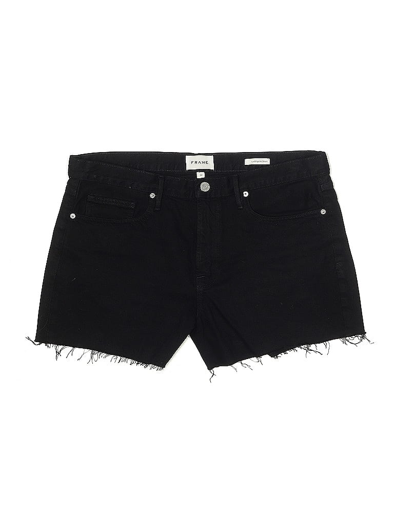 FRAME 100% Cotton Black Denim Shorts Size 32 waist - 76% off | ThredUp