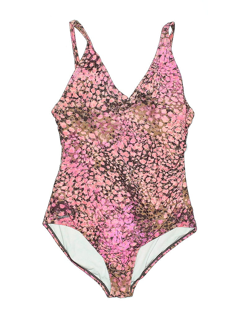 Speedo Animal Print Pink One Piece Swimsuit Size 16 - 39% off | ThredUp