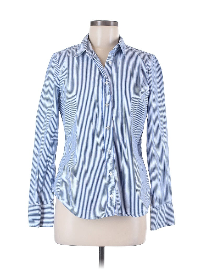J.Crew 365 Stripes Blue Long Sleeve Button-Down Shirt Size 10 - 70% off | ThredUp