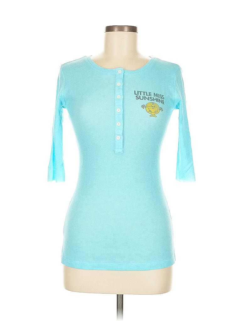 Junk Food Teal 3/4 Sleeve Henley Size M - 64% off | ThredUp