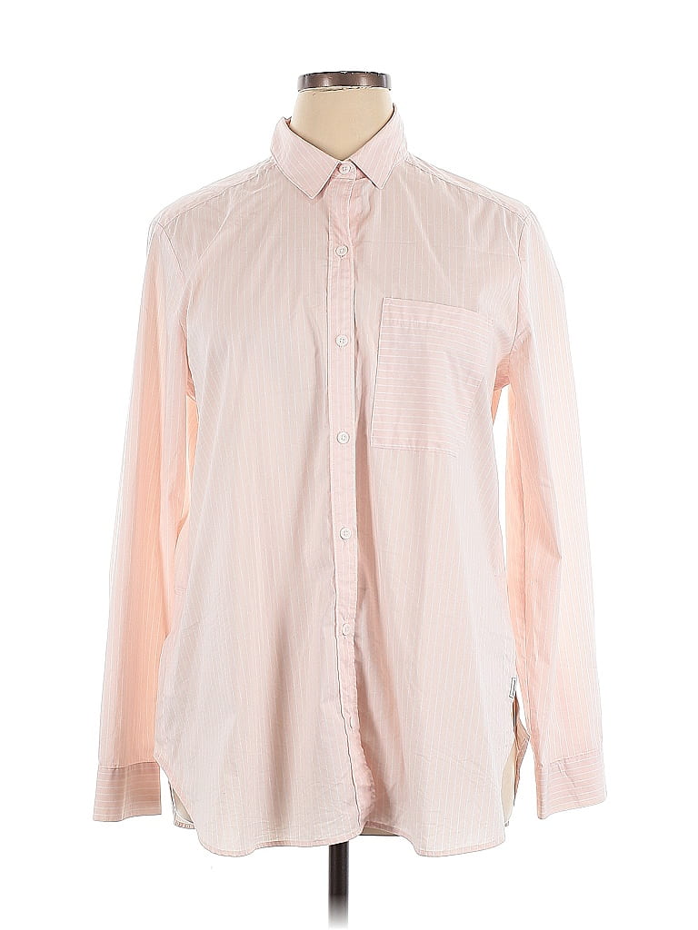 Eddie Bauer Solid Pink Long Sleeve Button-Down Shirt Size XL (tall) - 69% off | ThredUp