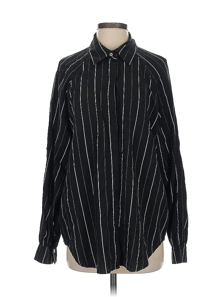 Ruti Stripes Black Long Sleeve Button-Down Shirt Size L - 68% off | ThredUp