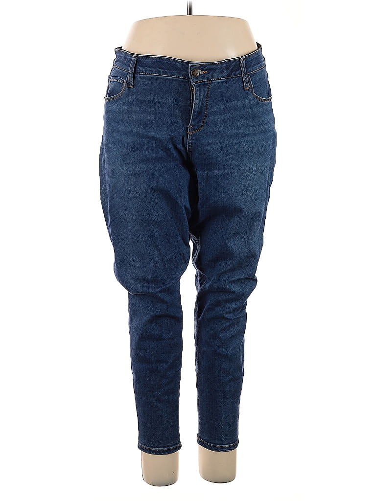 Ava & Viv Solid Blue Jeans Size 14 - 50% off | ThredUp
