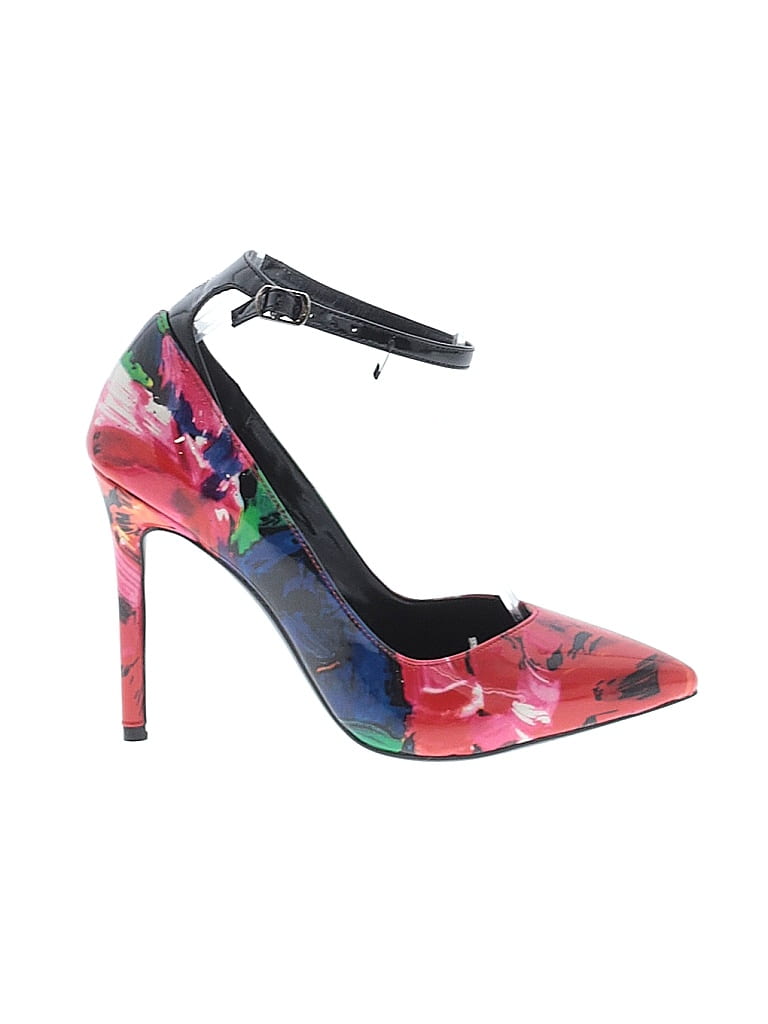 Assorted Brands Floral Pink Red Heels Size 5 1/2 - 51% off | ThredUp