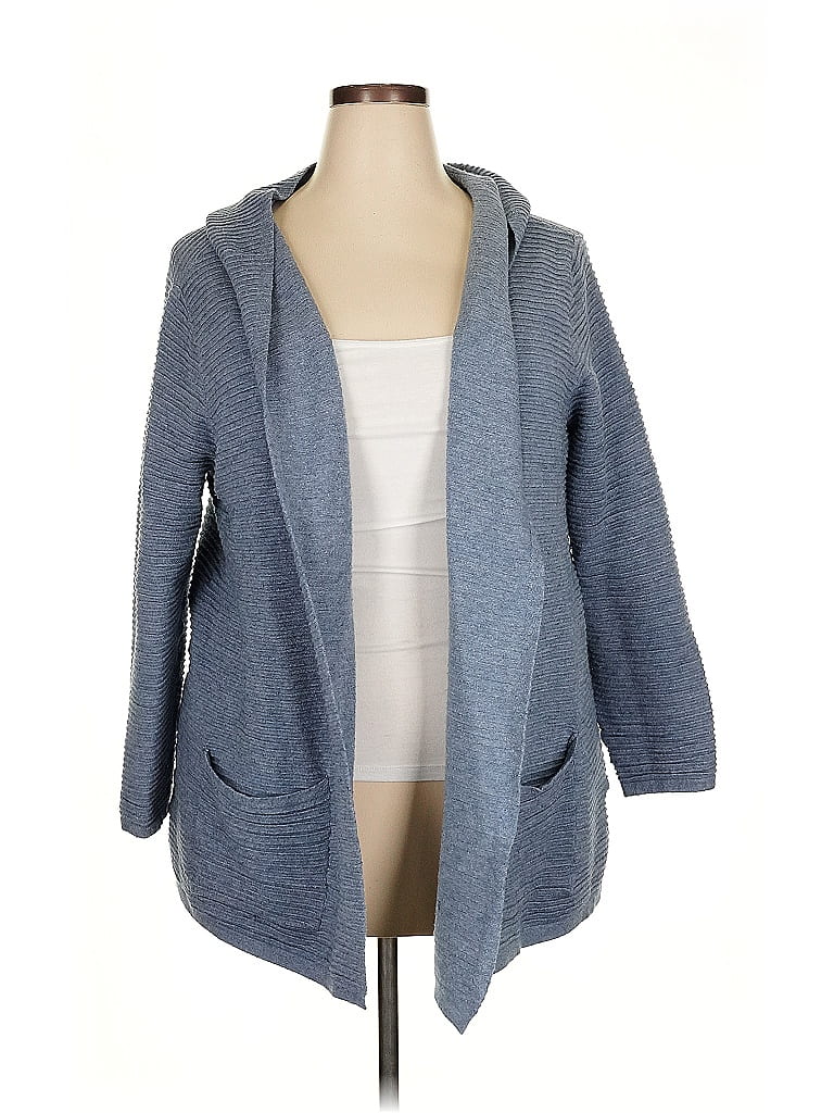 Evolution by Cyrus Blue Cardigan Size 2X - 75% off | ThredUp