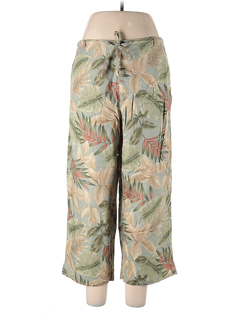 Caribbean Joe 100% Rayon Tropical Green Casual Pants Size L - 57% off ...