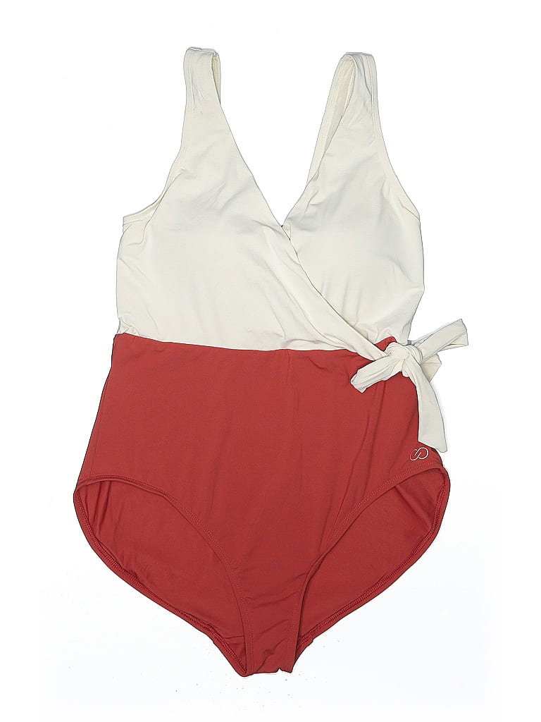 Calia by Carrie Underwood Color Block Ivory One Piece Swimsuit Size 10 ...